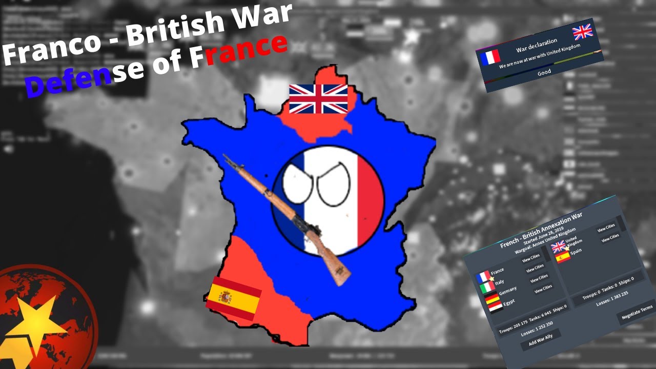 ROBLOX Rise of Nations: Franco - British War "Defense of France" - YouTube