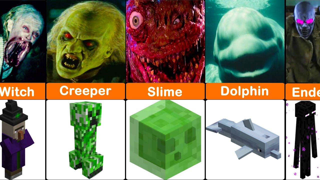 Comparison Scary Minecraft Mobs In Real Life Youtube