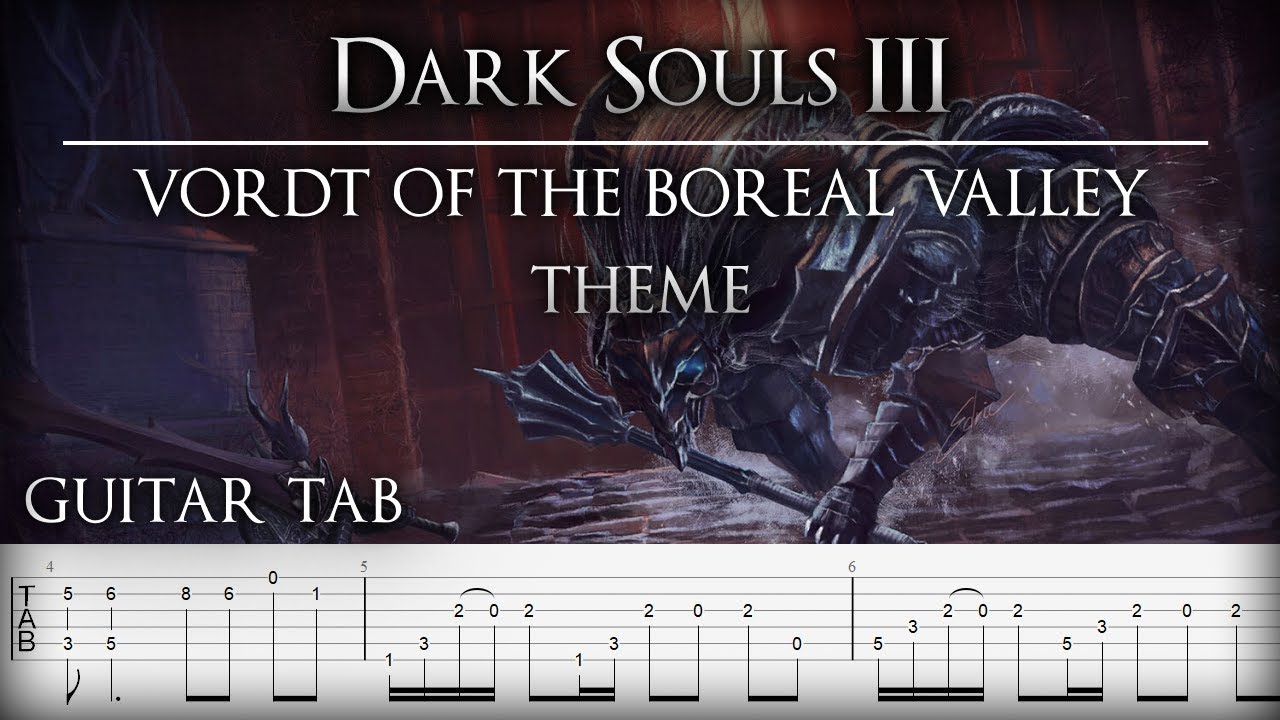 Dark Souls III guitar tab Vordt of the Boreal Valley theme - YouTube