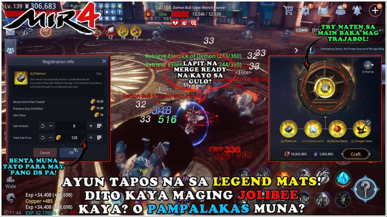 MIR4 - TAPOS NA LEGEND NI ALT TRY NAMAN NATEN SI MAIN! PALDO KAYA OR ...