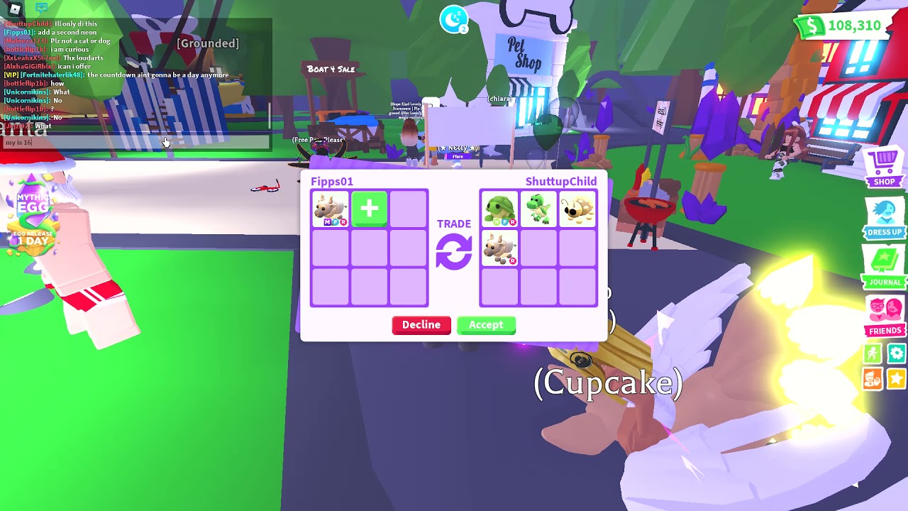 Roblox Adopt Me what a great offer for my mega neon metal ox :) so pls ...