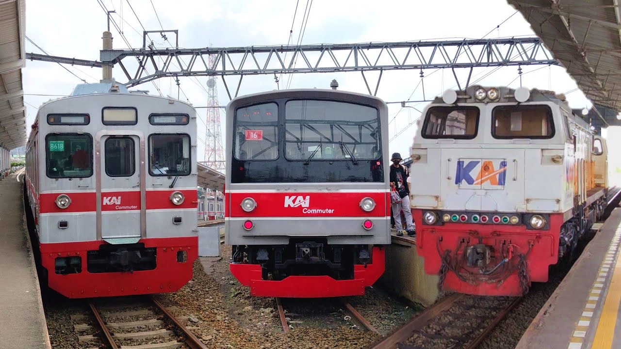 STUDY TOUR NAIK KERETA !! RAMAINYA KERETA API KRL di STASIUN BOGOR ...