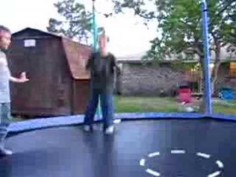 kid flips on trampoline - YouTube