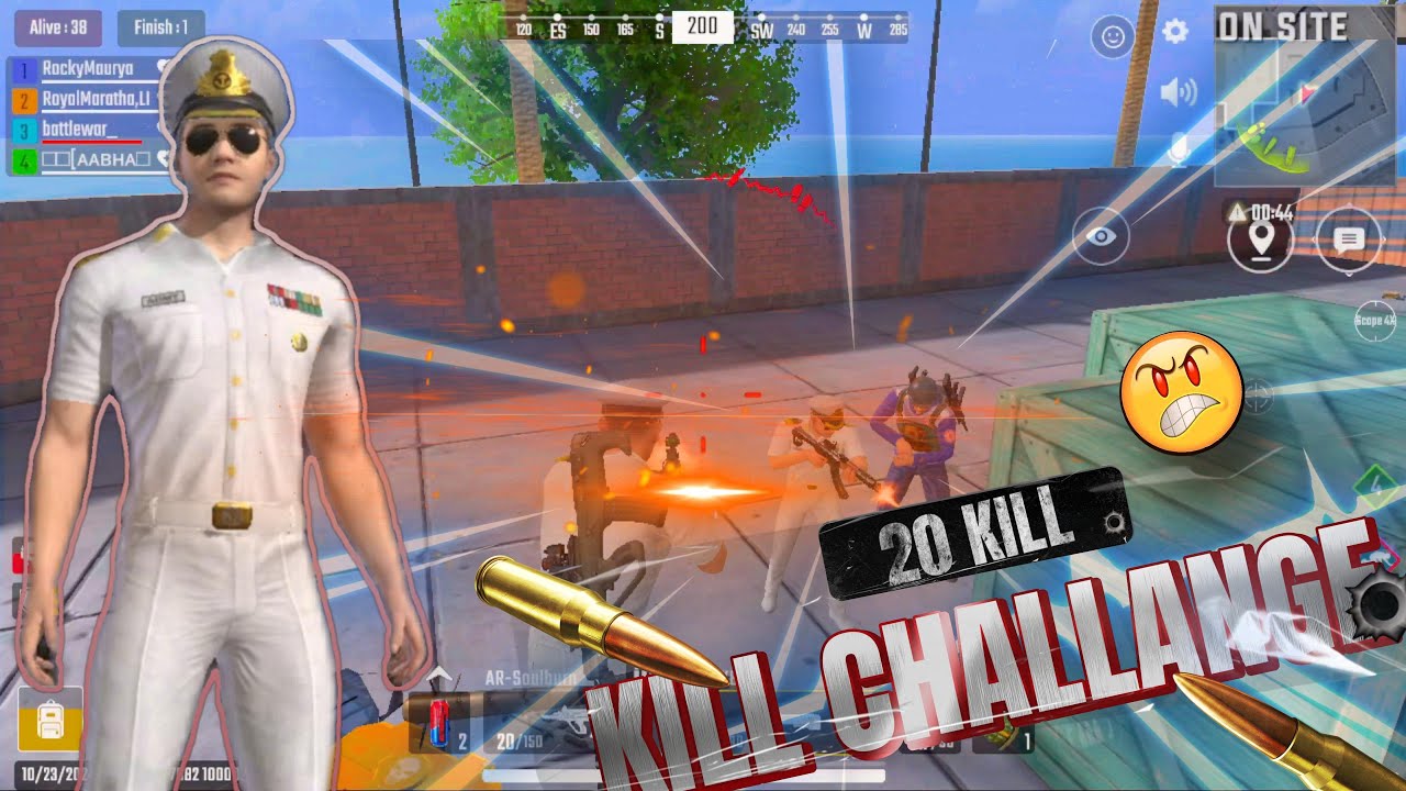 20+ KILL CHALLENGE ! KYA COMPLETE HOGA ? FULL MAP INDIAN BATTEL ROYAL ...