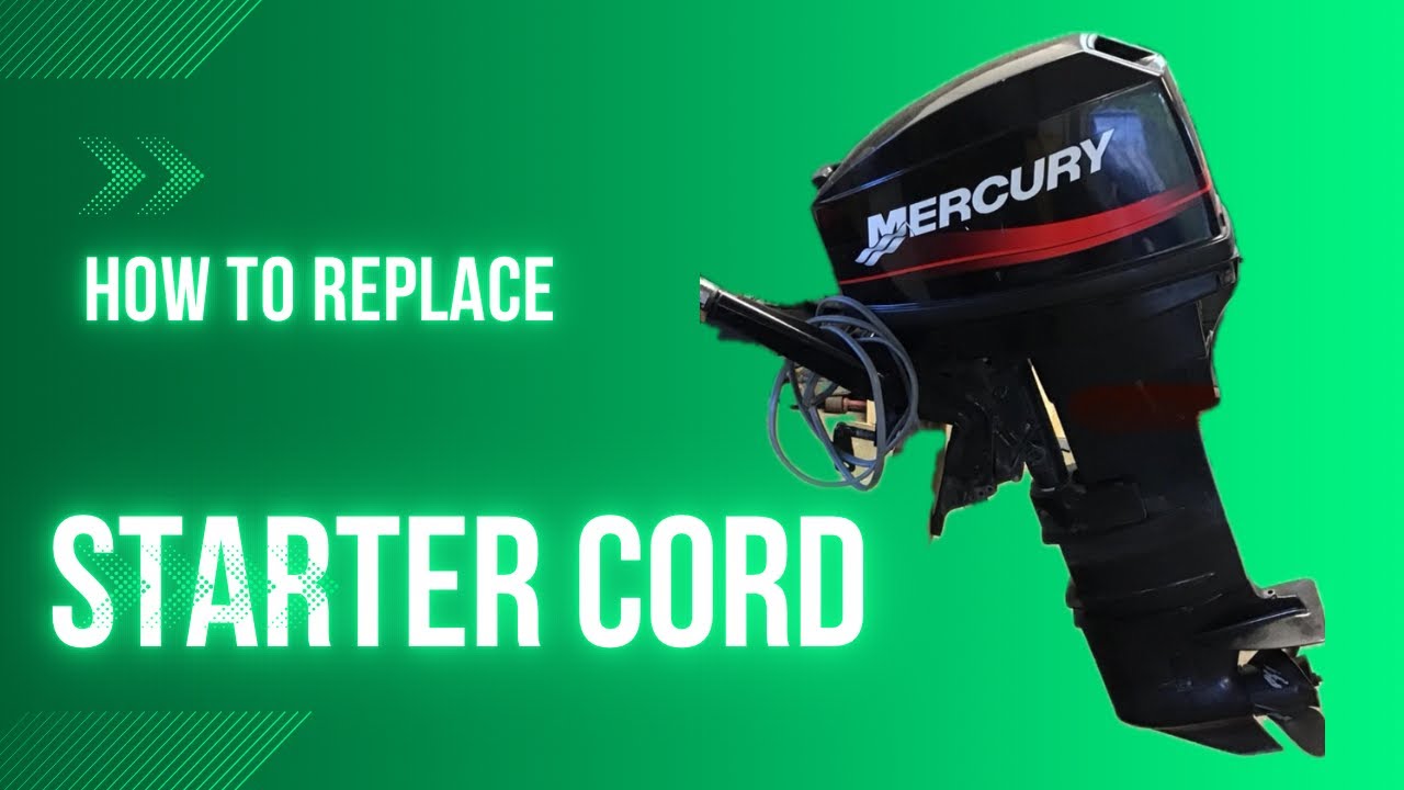 How To Replace The Starter Pull Cord On A Outboard Motor - YouTube