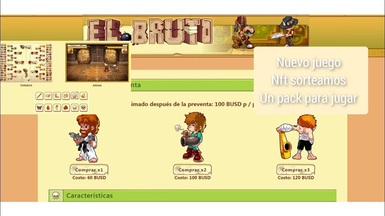 El Bruto nuevo juego nft sorteamos un pack un proyecto que tiene buena ...