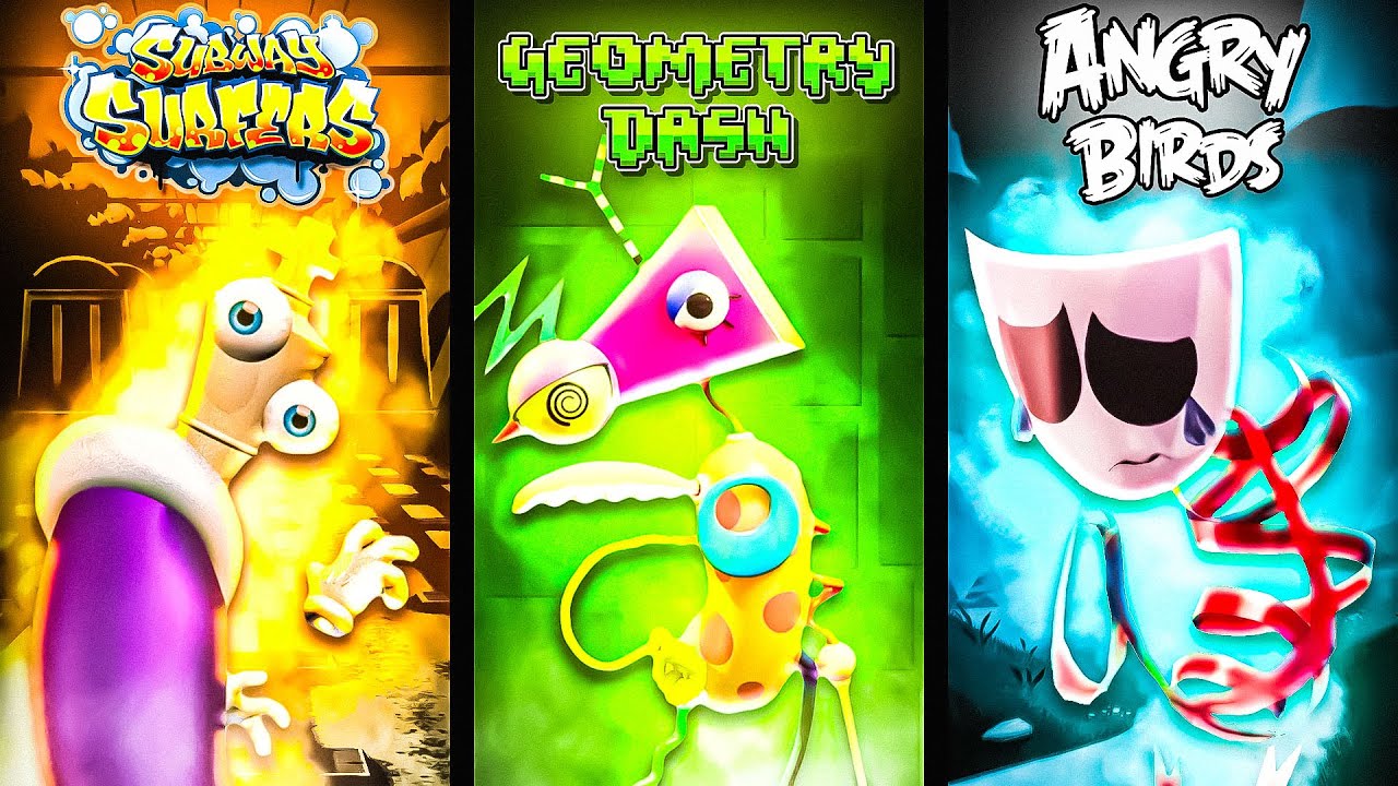 THE AMAZING DIGITAL CIRCUS but POPULAR MOBILE GAMES - YouTube