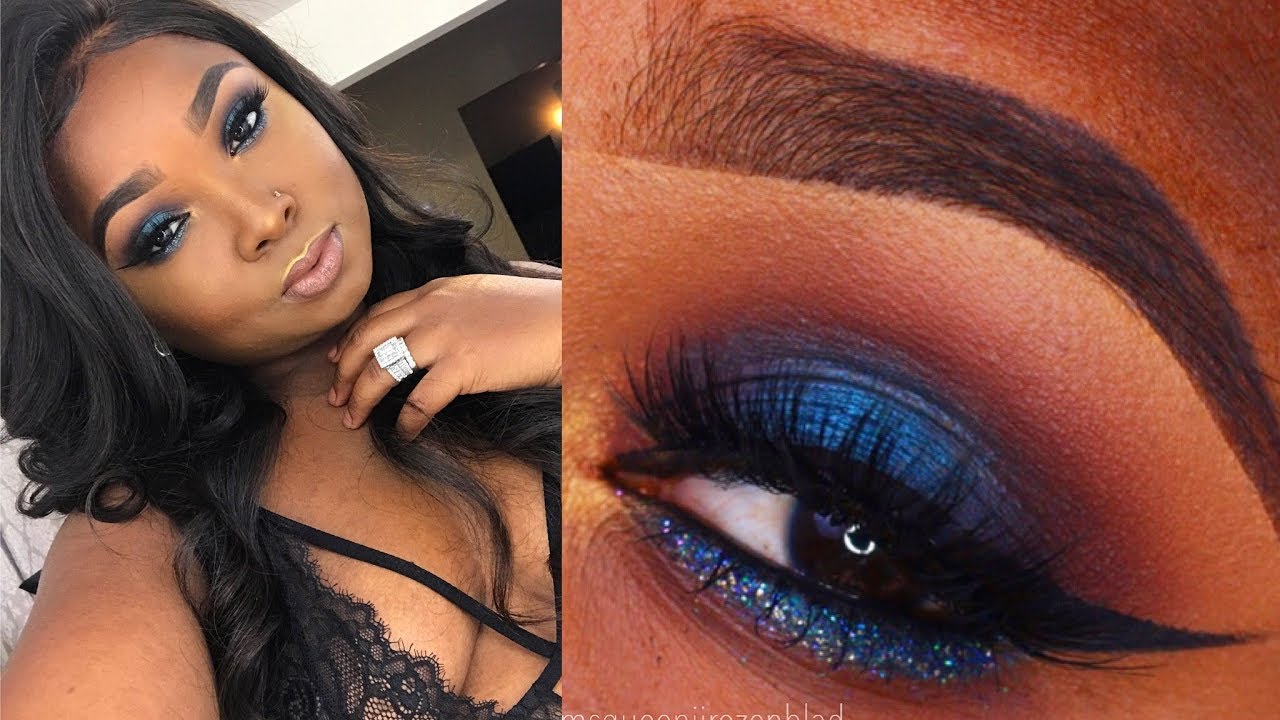 Fall into Teal makeup tutorial - semi full face - Queenii Rozenblad - YouTube