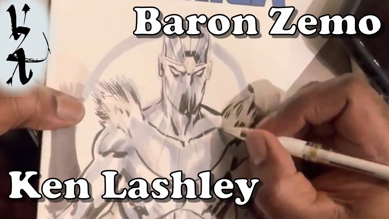 Ken Lashley drawing Baron Zemo - YouTube