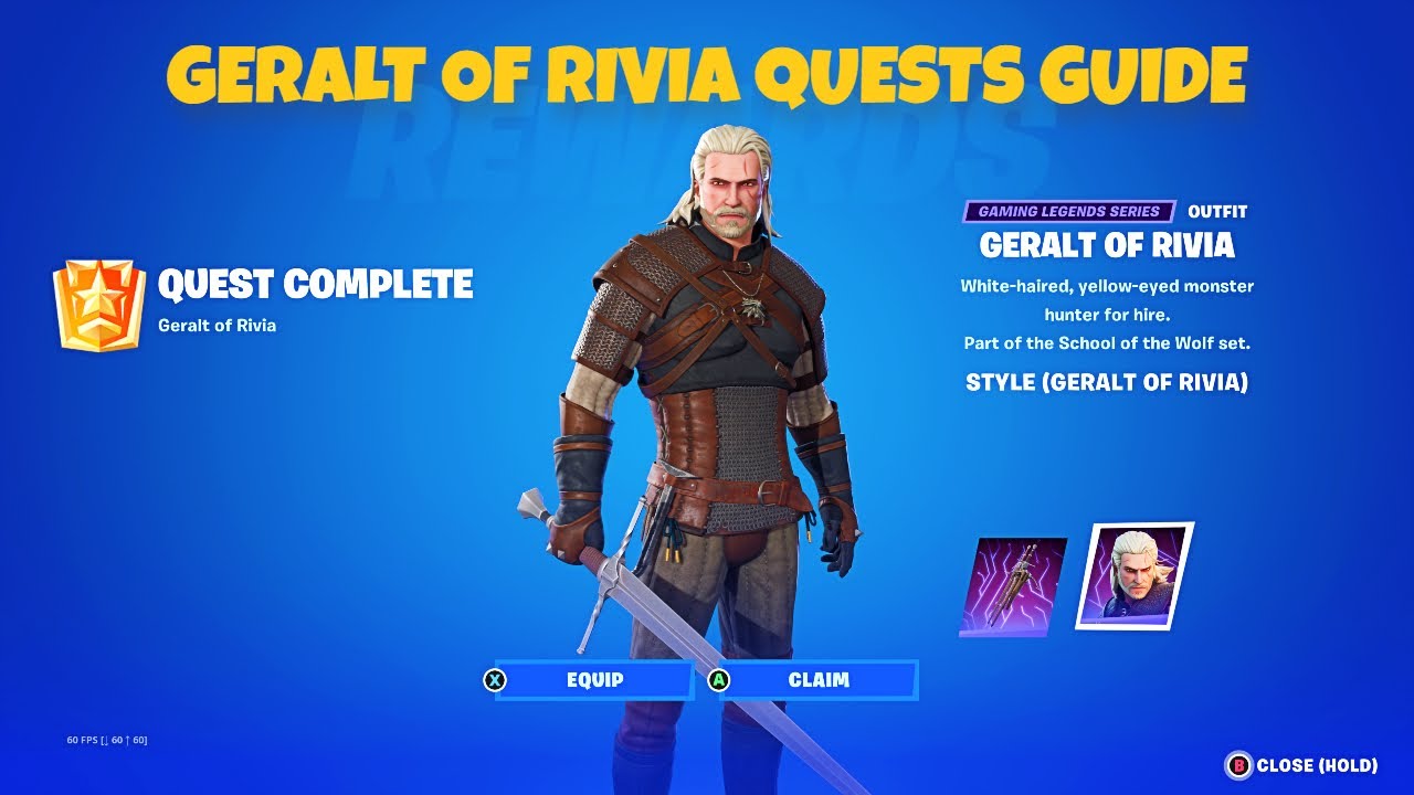 The Geralt of Rivia Part 1 Quests Fortnite - How To Unlock All Of ...