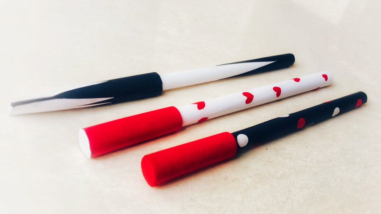 Paper Pen | How To Make Paper Pen | പേപ്പർ പേന എങ്ങനെ ഉണ്ടാക്കാം ...