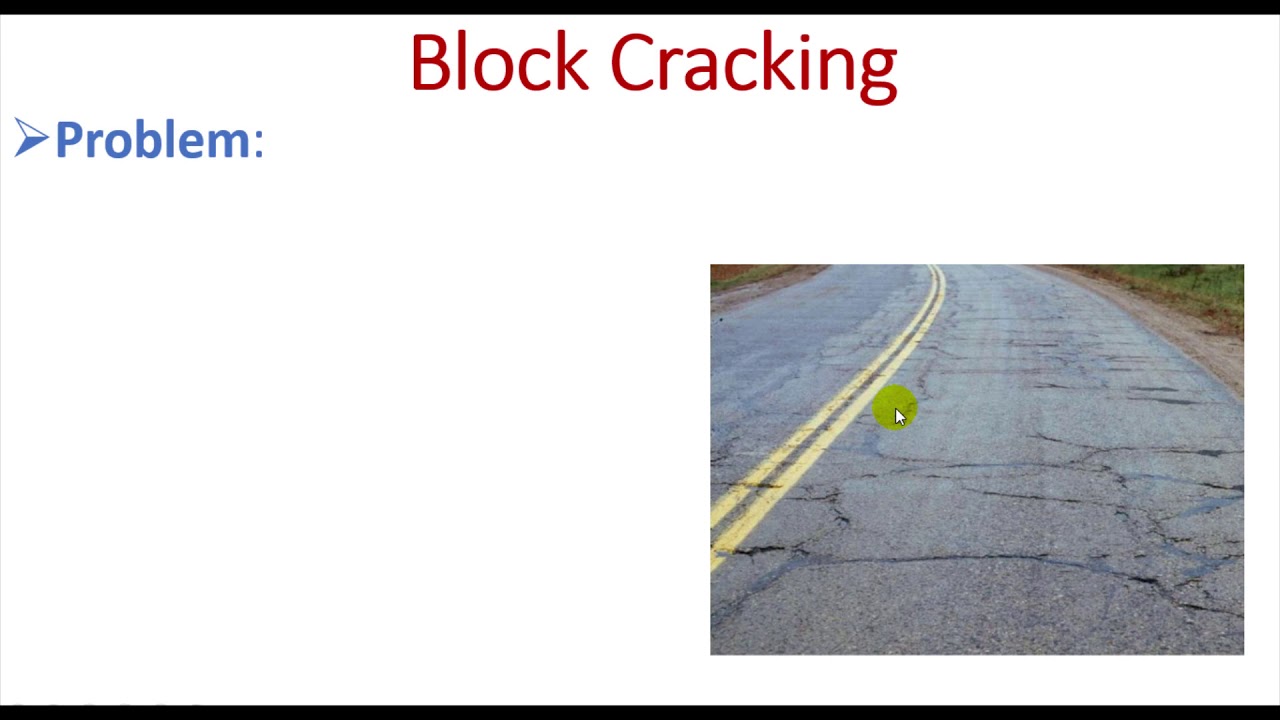 Block | Defects in pavement | Civil Engineering Content | - YouTube