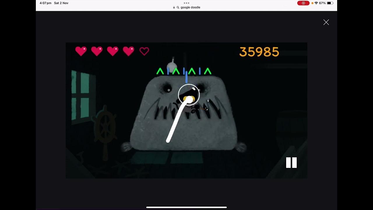 Beating google doodle Halloween part 2 - YouTube