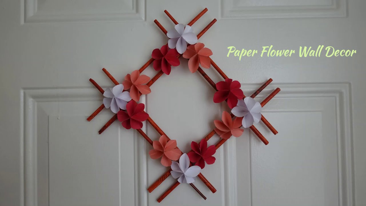 DIY Paper Flower Wall Decor - YouTube