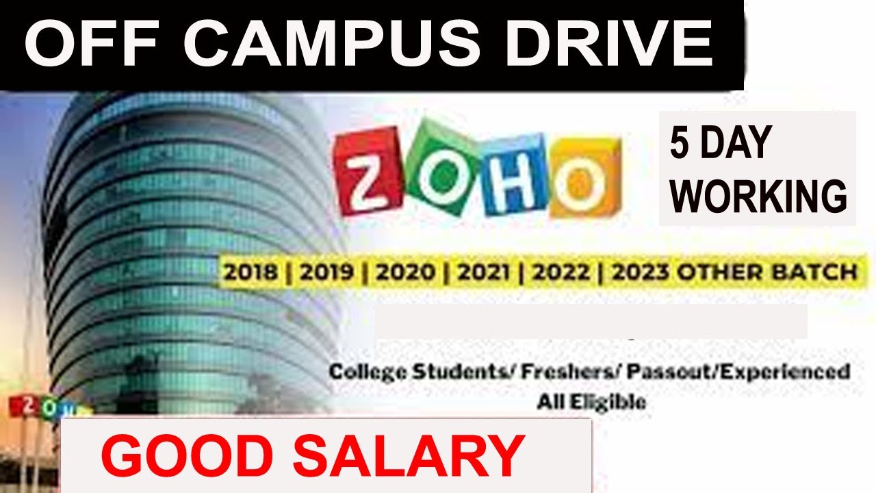 Zoho Off Campus Drive 2023 | All over India - YouTube Zoho Off Campus Drive 2023 | All over India - YouTube