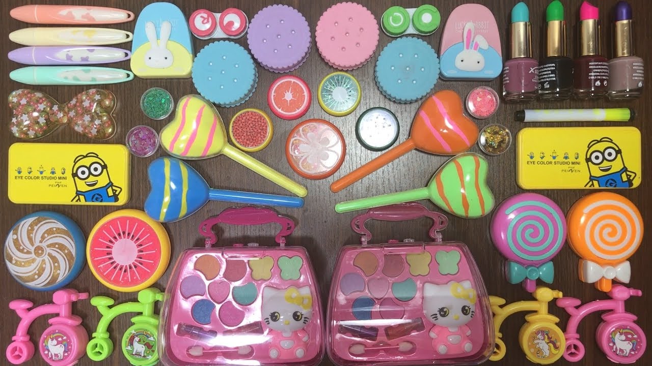 Mixing Random Things into Clear Slime !! Slime Smoothie | Most ...