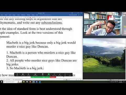 Logic for Homeschoolers, Lesson 7: Putting Arguments into Standard Form - YouTube