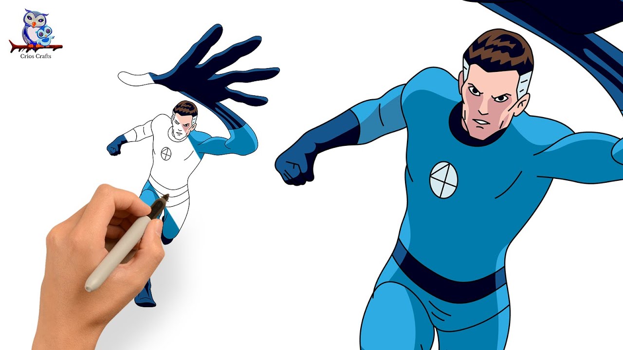 How to Draw Mister Fantastic Reed Richards - Fantastic Four - YouTube