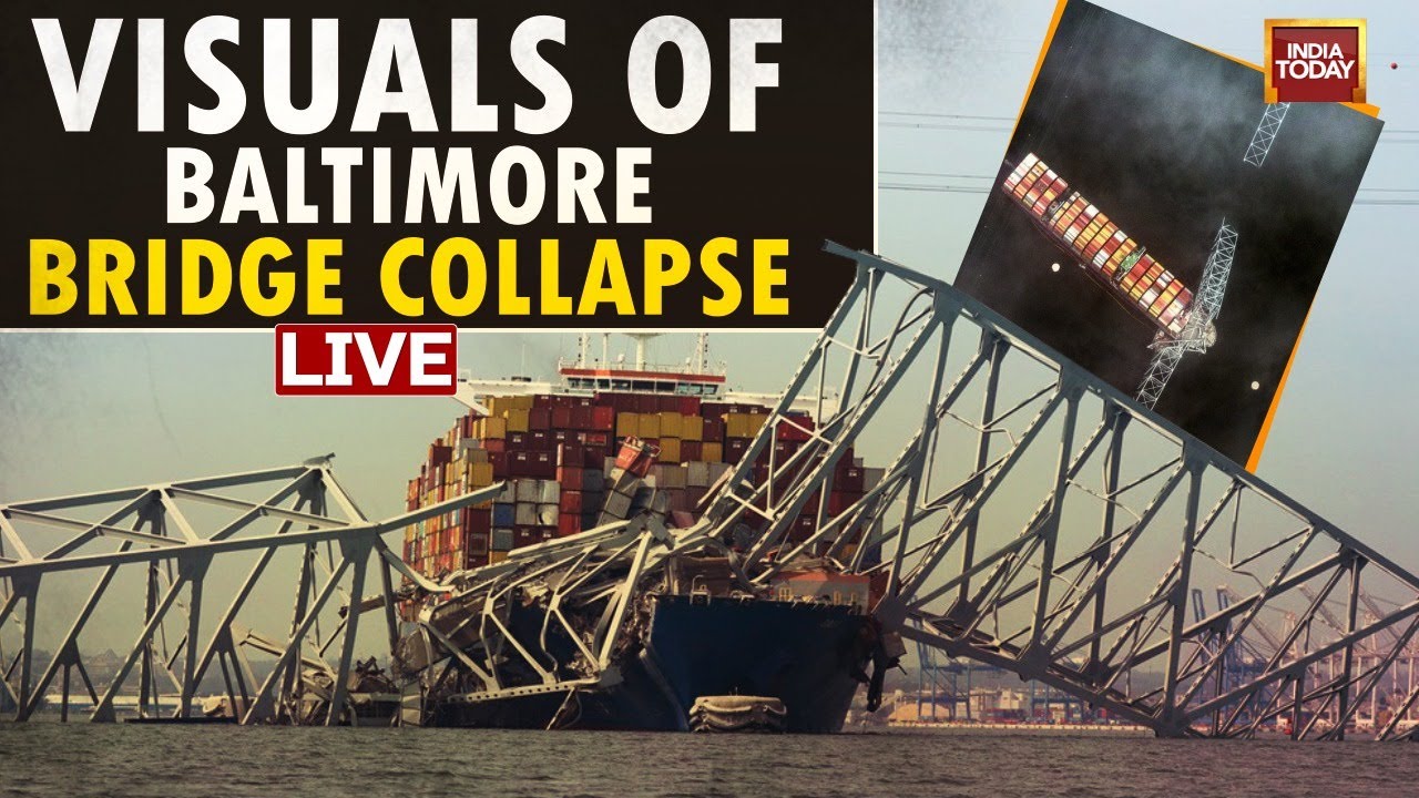 Baltimore Bridge Collapse LIVE Visuals: LIVE Updates Of Francis Scott ...