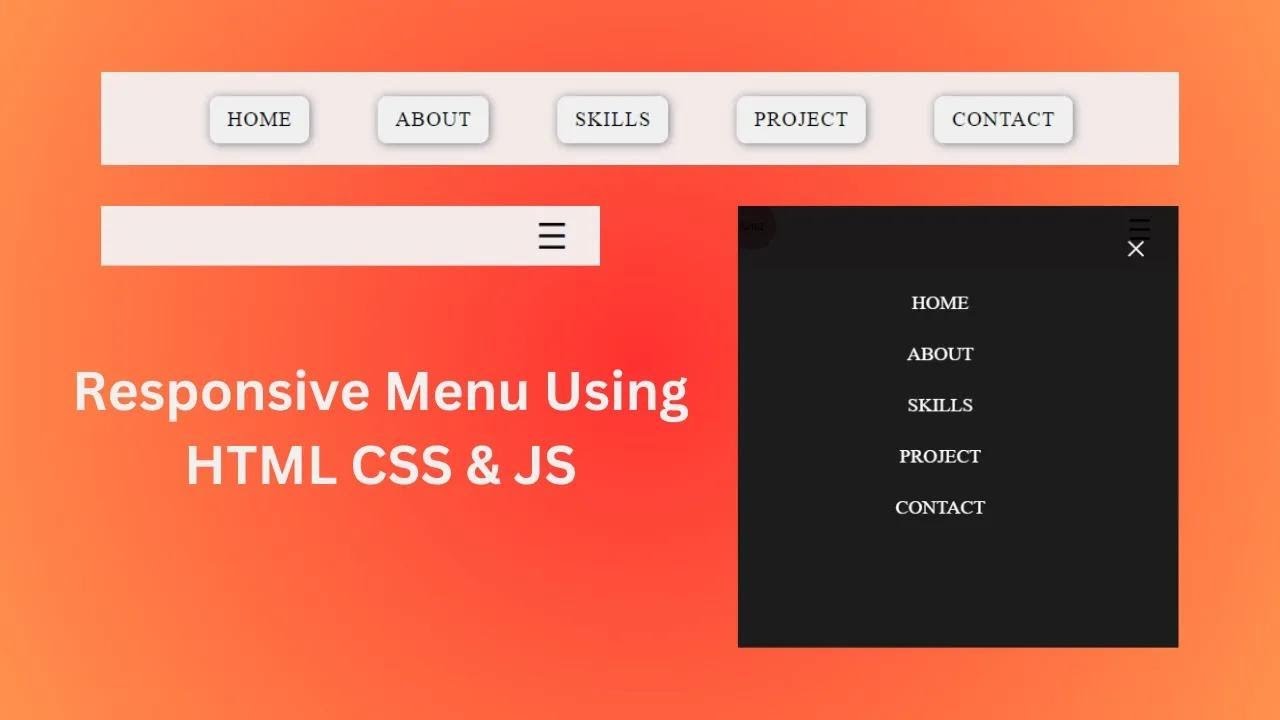 Responsive Navbar Html Css Javascript Source Code Is Free Youtube 9635