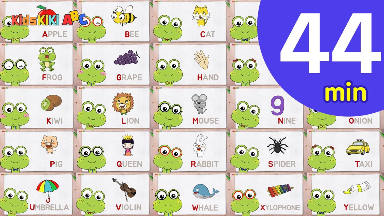 (44m) Learn the Alphabet, Letters & Phonics ABC for Children | how to ...