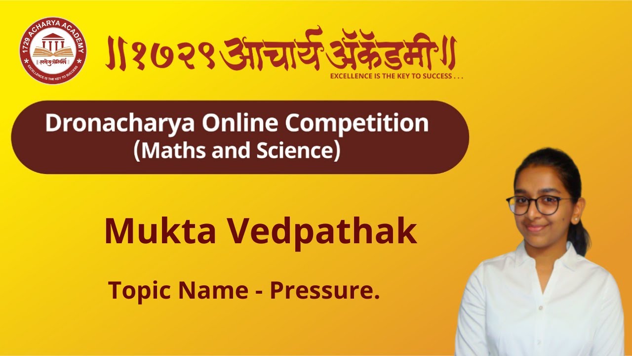 Mukta Vedpathak | Dronacharya Online Competition (Maths & Science) 2k20 |1729 Acharya Academy ...