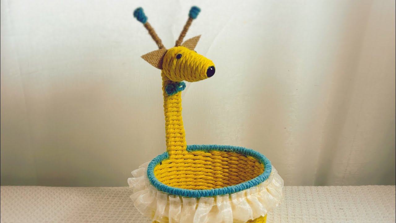Giraffe Storage Basket, So Cute#handmade - YouTube