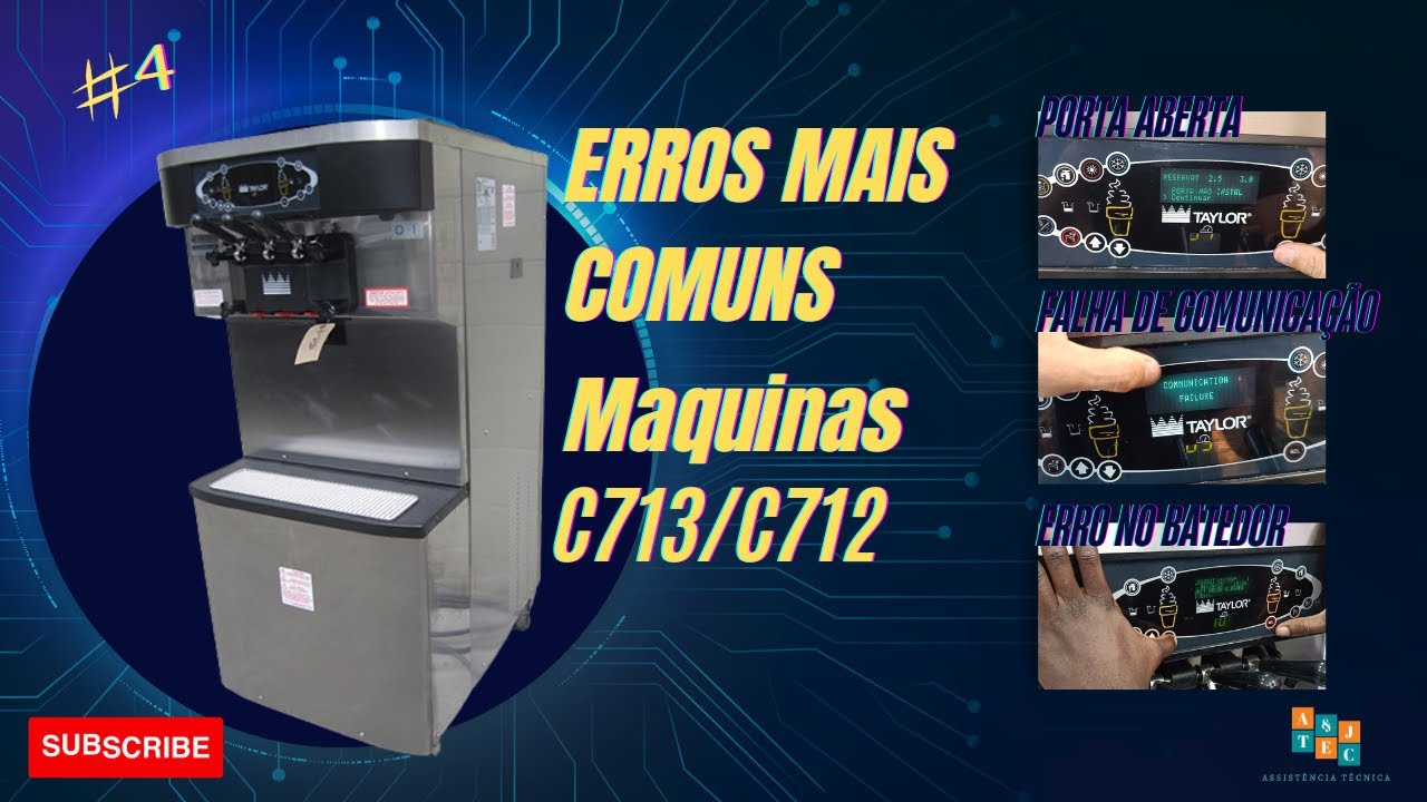 Maquinas de sorvete Taylor C713 C712 C716 (Erros mais comuns bonus) - YouTube