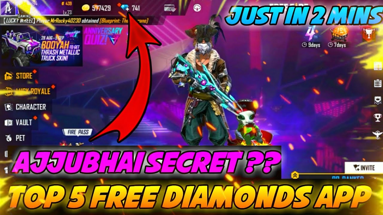 🔴 Top 5 free diamond app || top 5 free diamond earning app || top 5 app ...