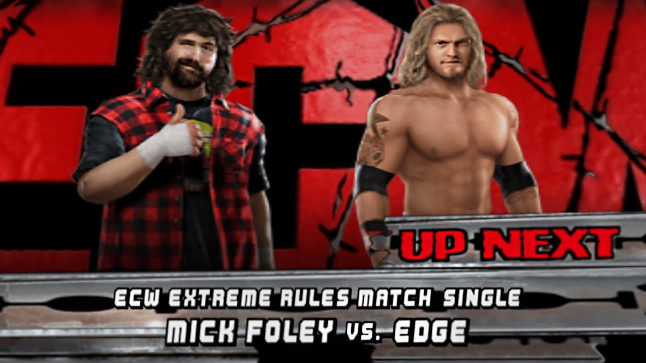 WWE SVR 2008: Extreme Rules - Mick Foley vs Edge! - YouTube