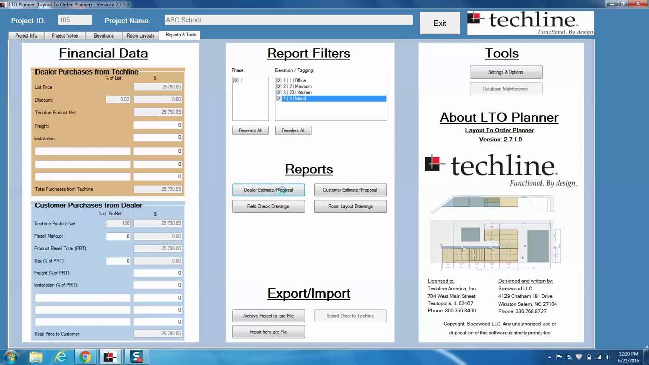 Techline LTO Planner - Step 15: Reports and Tools - YouTube