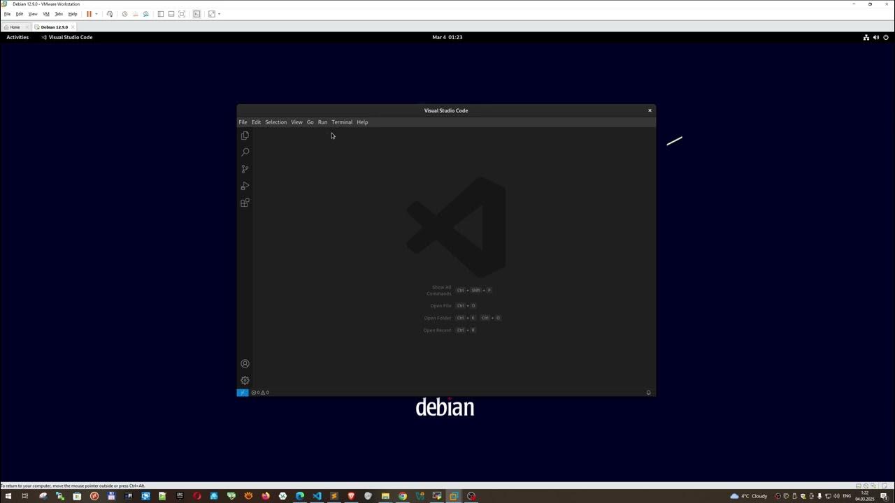 Как установить последнюю версию Visual Studio Code в Debian 12 Bookworm - YouTube