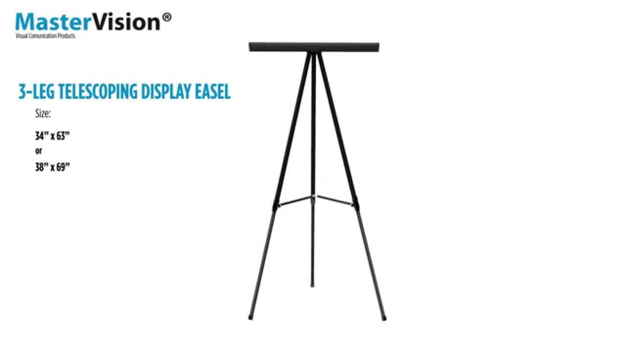 MasterVision 3-Leg Telescoping Display Easel - YouTube