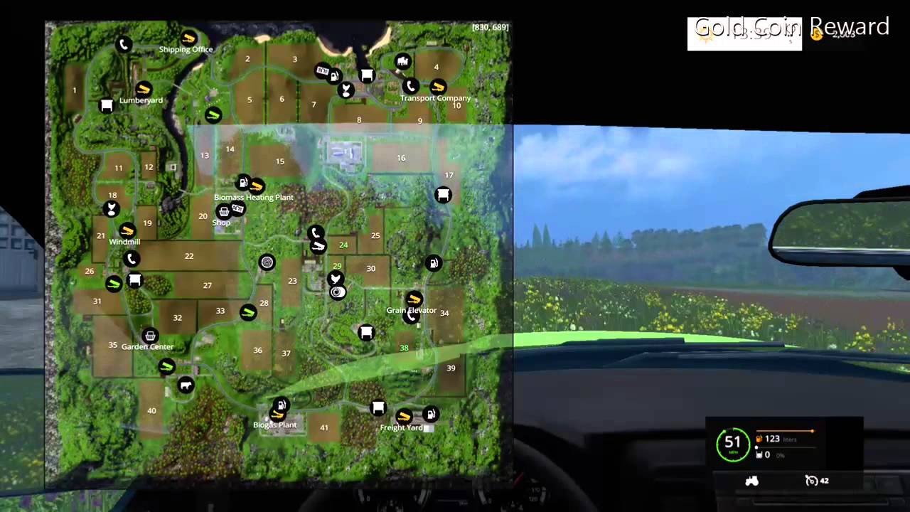 Farming Simulator 15-all 100 gold coins found-(Farming sim 15 Gameplay ...