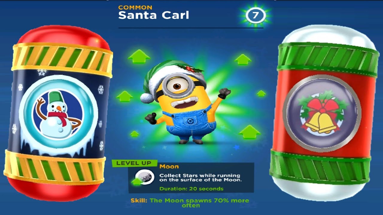 Despicable Me Minion Rush Santa Carl Level Up Costume gameplay ...