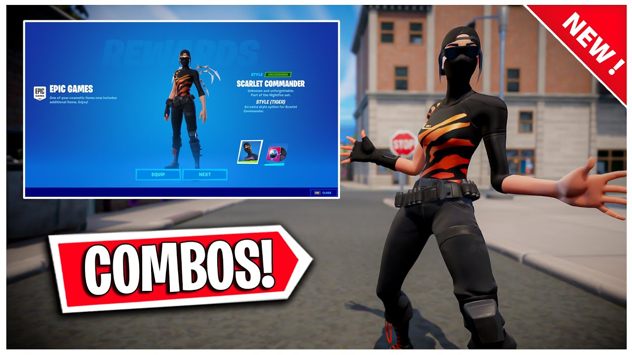 *NEW* 19.10 UPDATE COMBOS in Fortnite - Scarlet Commander - YouTube