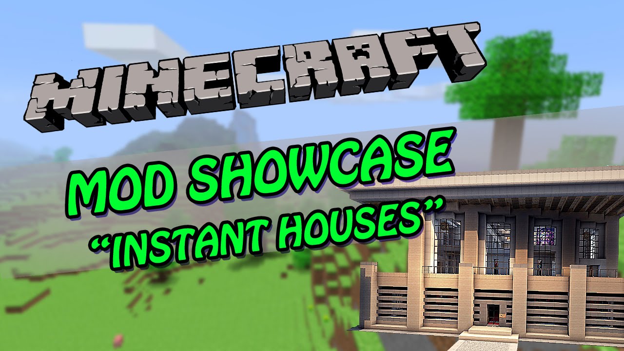 "INSTANT HOUSES": Minecraft Mod Showcase - YouTube