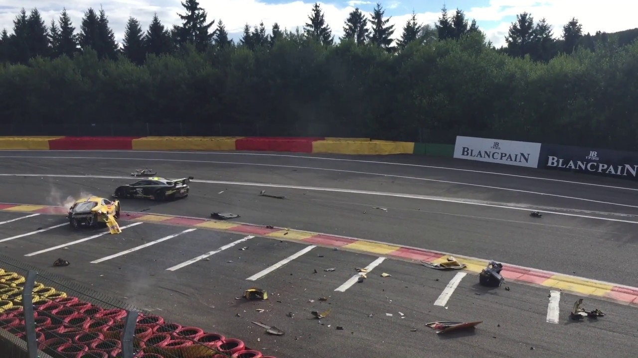Spa 24h big crash Ferrari 488 GT3 2017 - YouTube