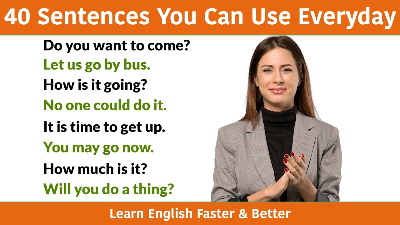 40 Sentences you can use everyday || Daily use English Sentences ...