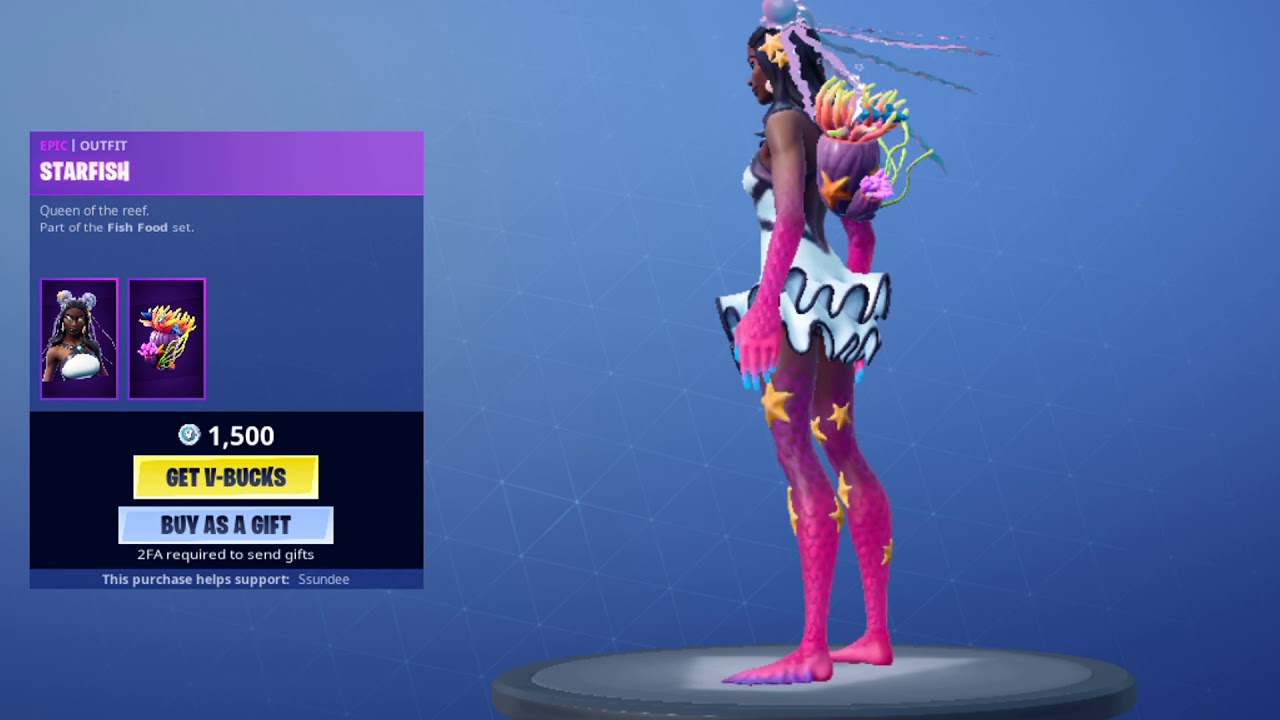 *NEW* Starfish Skin Item Shop (Fortnite) - YouTube