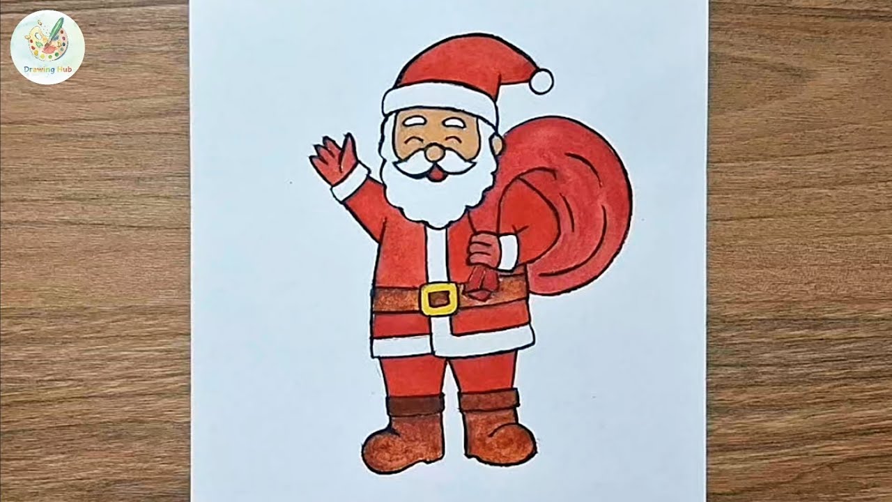 How To Draw Santa Claus step by step || Easy Santa Claus Drawing ...