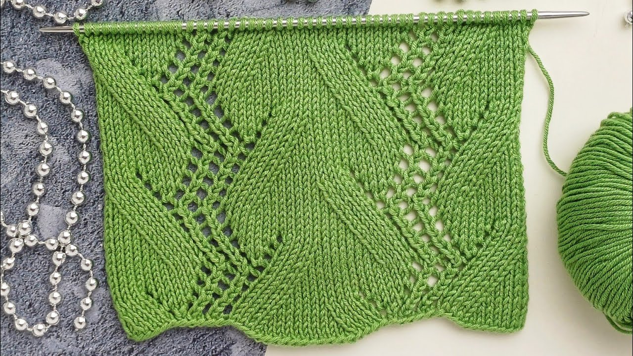 Интересный ажурный узор спицами/ Схема узора/ Interesting openwork pattern - YouTube