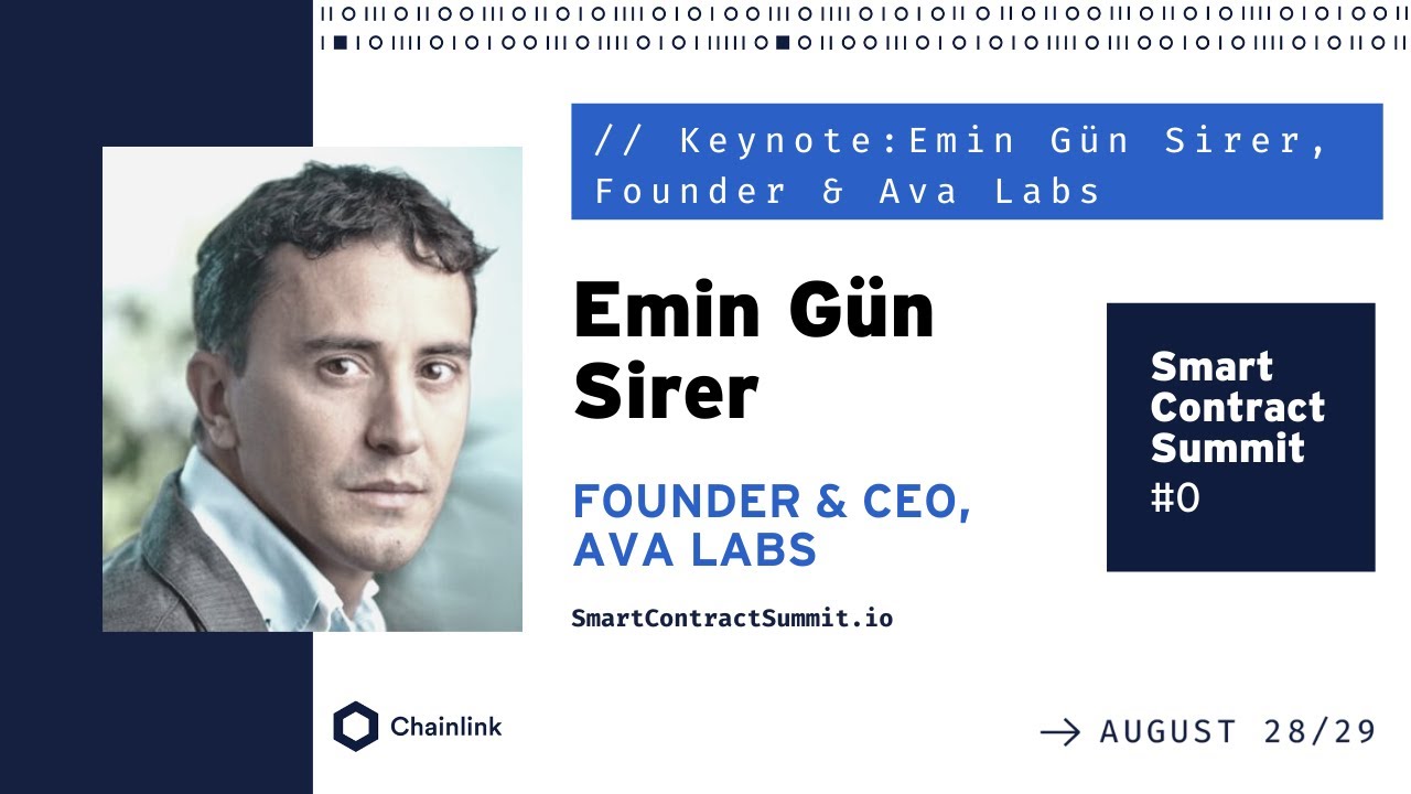 Keynote: Emin Gün Sirer, Founder of Ava Labs - YouTube