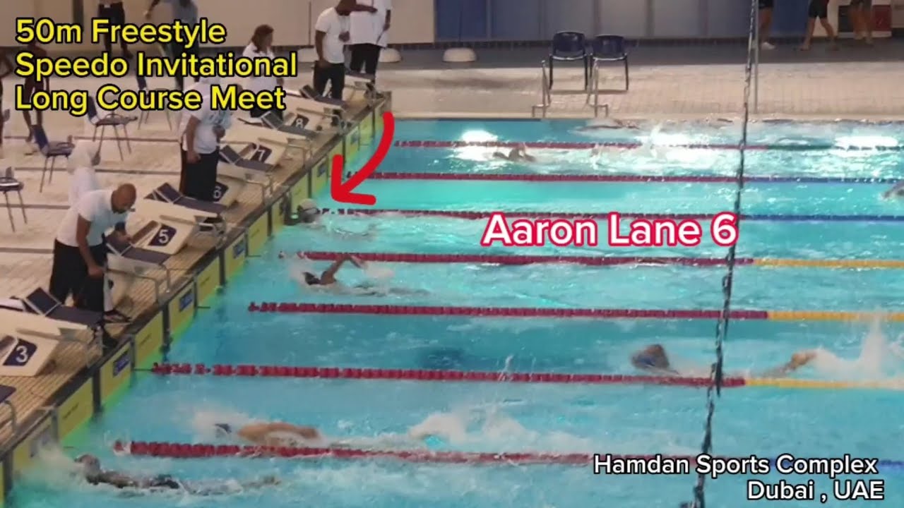 (1st on his heat)50m Freestyle M12-13 Speedo Invitational Long Course ...