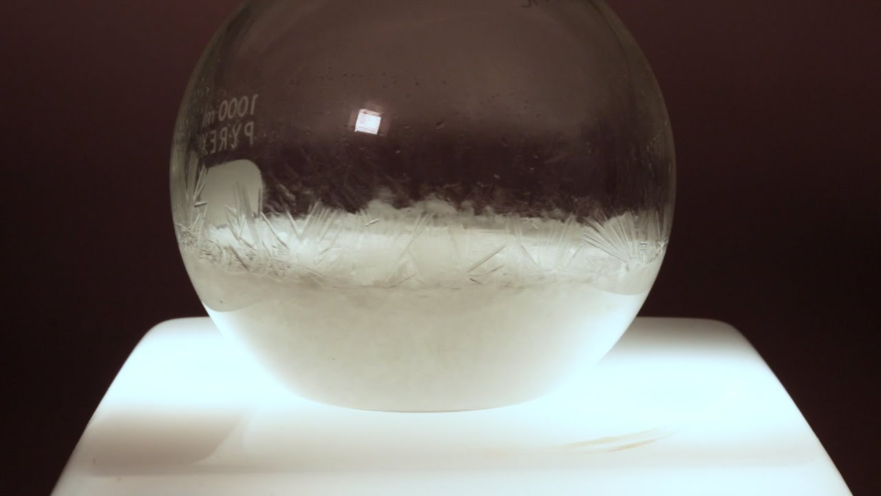 Sodium Acetate Supersaturated Solution - YouTube