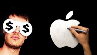 Satisfying Video - Silver Drawing - How To Draw the Apple Logo