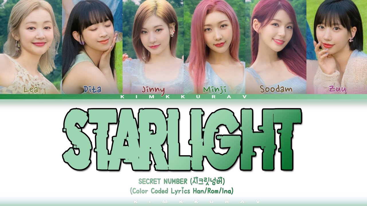 SECRET NUMBER - STARLIGHT (color Coded Lyrics) | Terjemahan bahasa ...