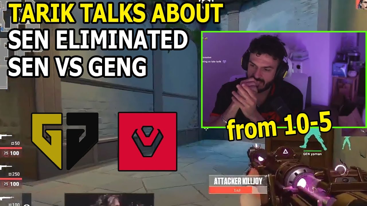SEN ELIMINATED Tarik Reacts to Sentinels lose - SEN vs Gen.G Soop ...