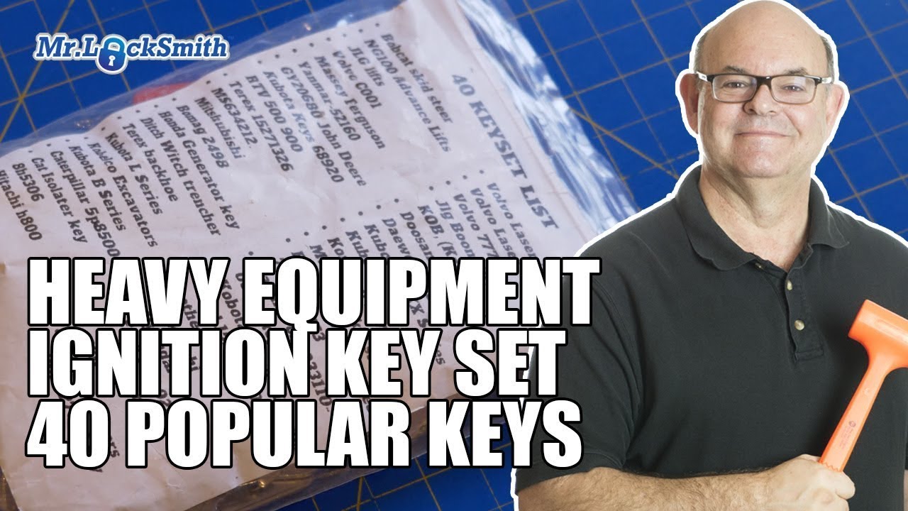 Heavy Equipment Ignition Key Set - 40 Popular Keys - YouTube