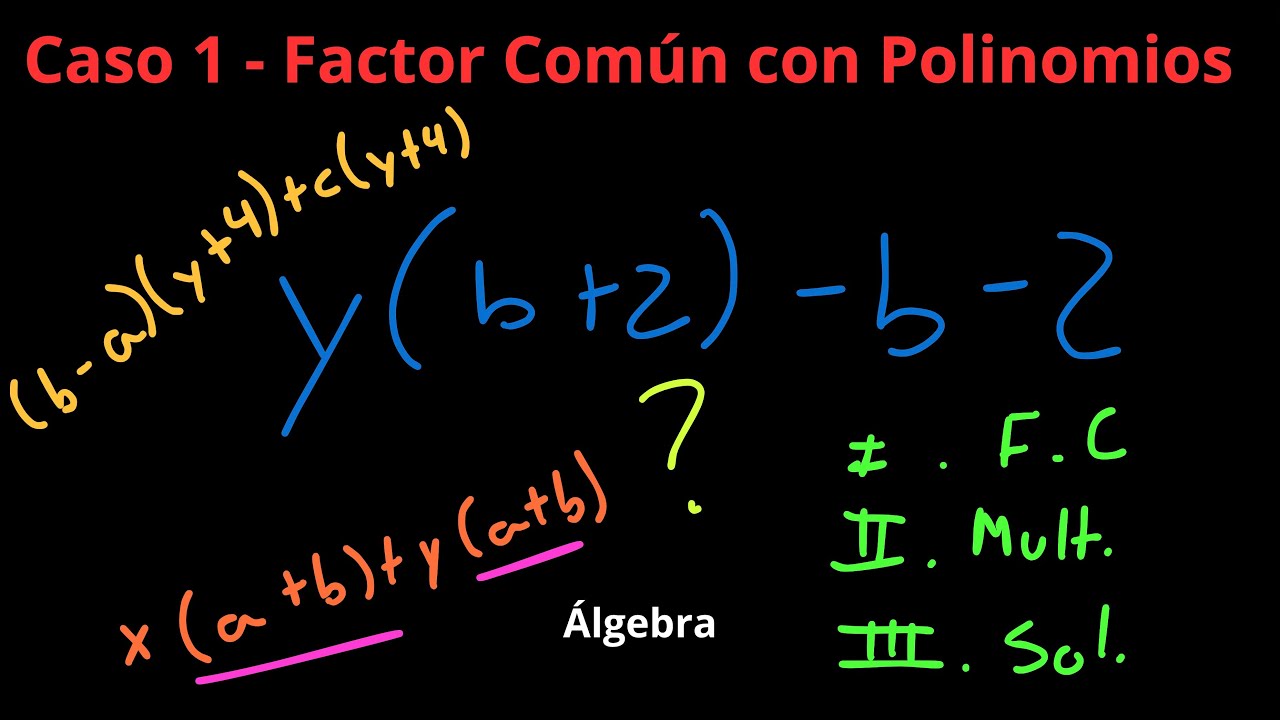 Caso 1 - Factor Común para Polinomios y Ejemplos | Álgebra - YouTube
